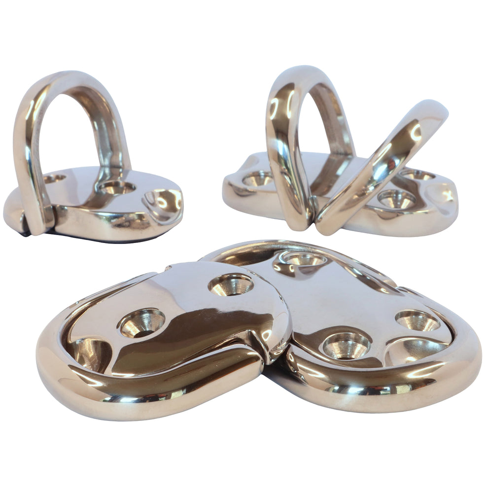 Foldable Pad Eyes - Available In Single Or Double - Polished Stainless ...