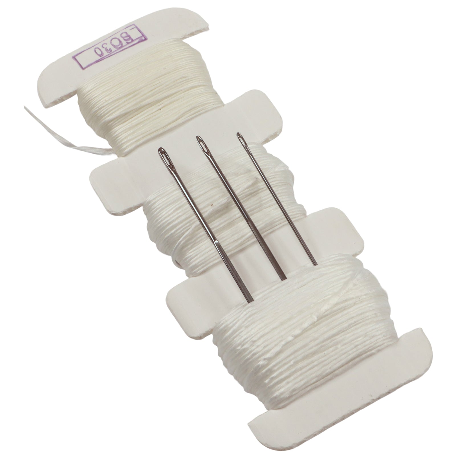 3 Sizes Of Waxed Sail Repair Thread & 3 Sizes Of Needles - Boat Fittings