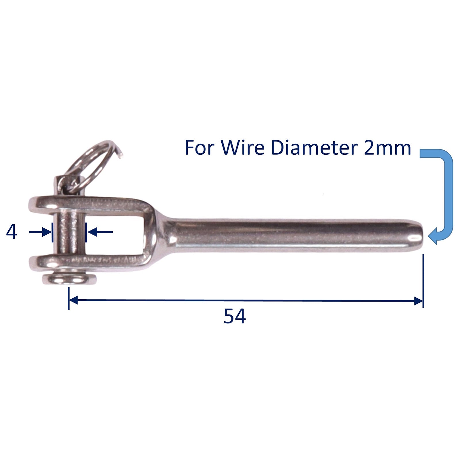 Swage Terminal For Stainless Steel Wire Rope, Fork End With Clevis Pin ...