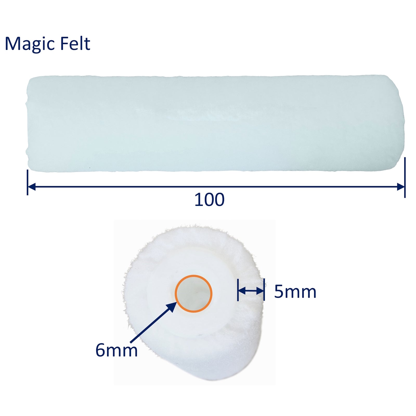 100mm (4inch) Mini Refill Paint Rollers, Fit 6mm Wire Core Handle, Ide ...