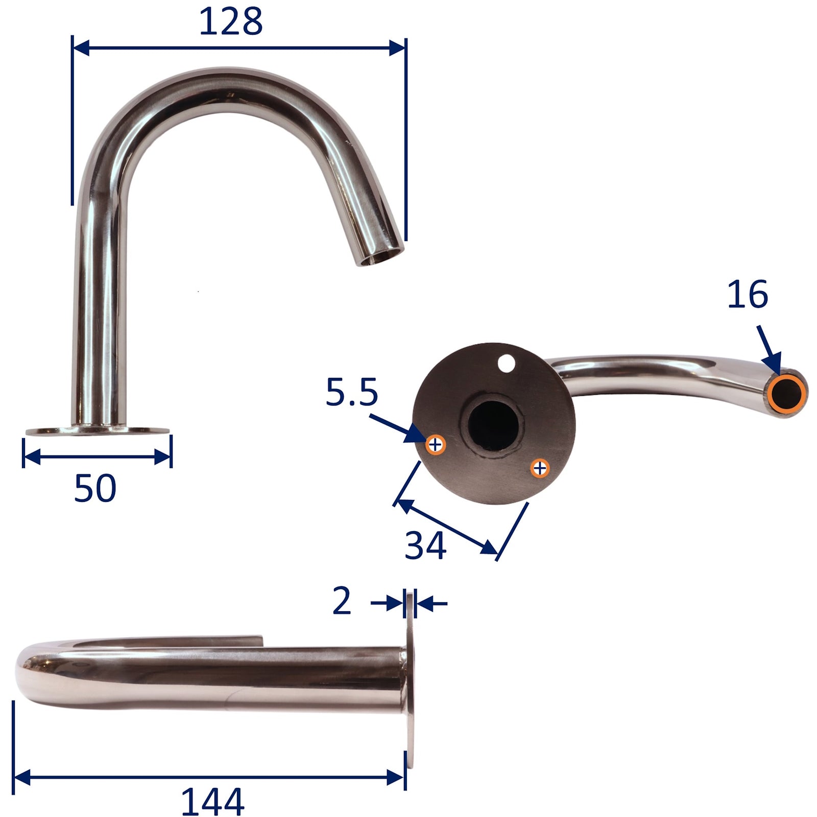Stainless Steel Gooseneck Air Vent Available in 2 Sizes - Boat Fittings