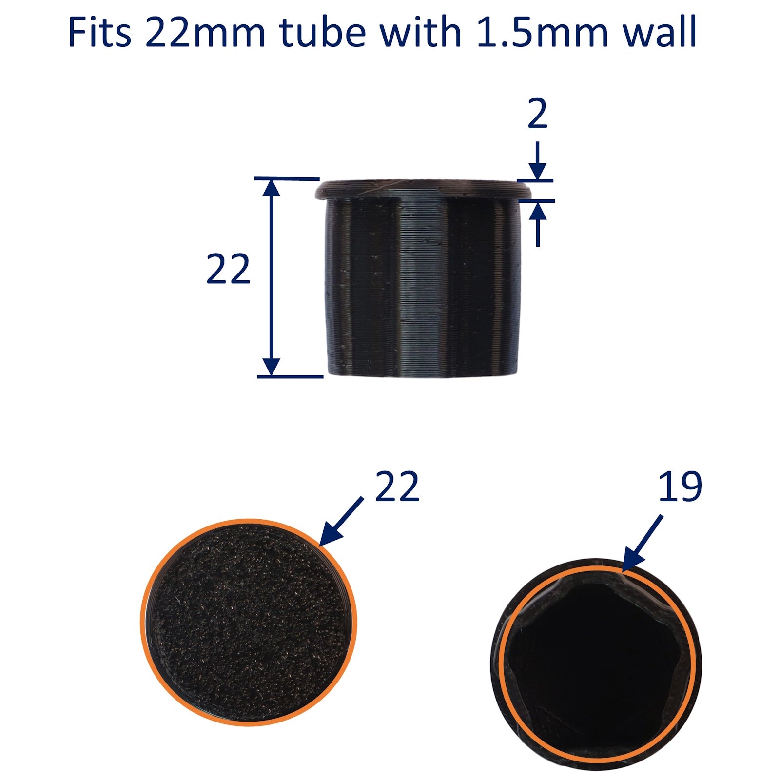 Black Plastic Tube End Plugs Available In Various Sizes – To Fit Our S ...