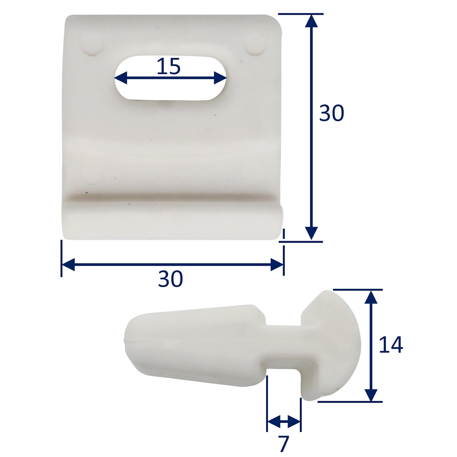 Selden / Kemp Mast Track Sliders – UV-Resistant Nylon – 10mm And 14mm ...