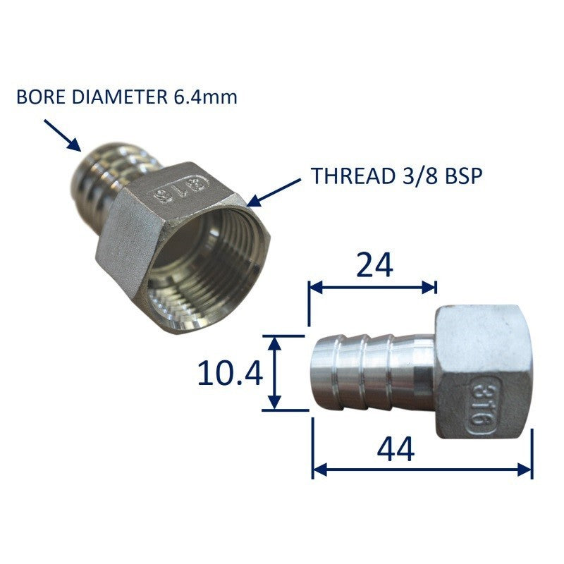 Stainless Steel Pipe Fitting With Internal Thread (BSP) - Boat Fittings