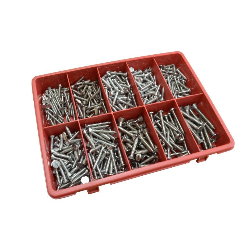 Kit Box Of 316 Stainless Slot-Drive Self Tapping Screws: Larger Sizes ...