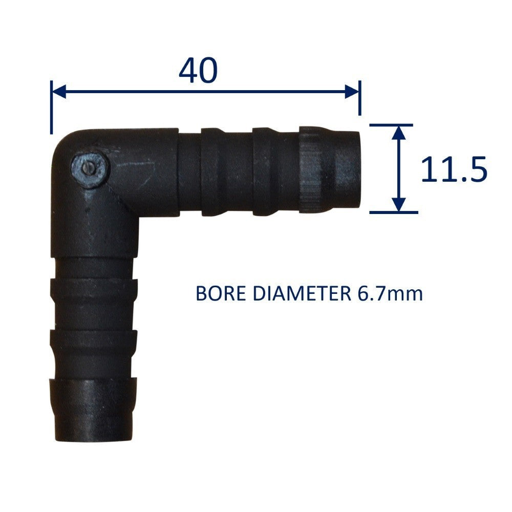 Hose Elbow Right-Angle Fitting Connector Joiner - Boat Fittings