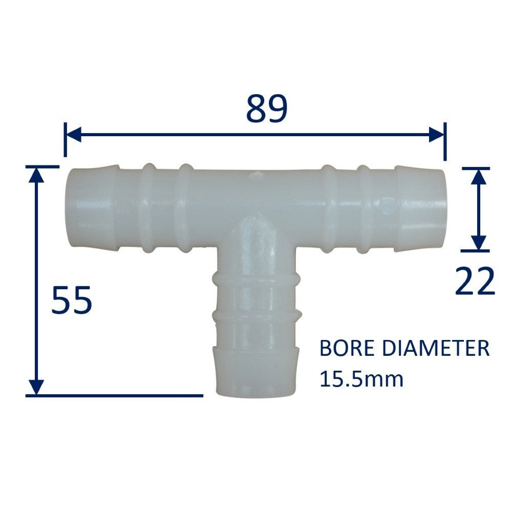 Plastic Tee Connector Hose Joining T-Junction Tee-Fitting - Plastic Tee ...