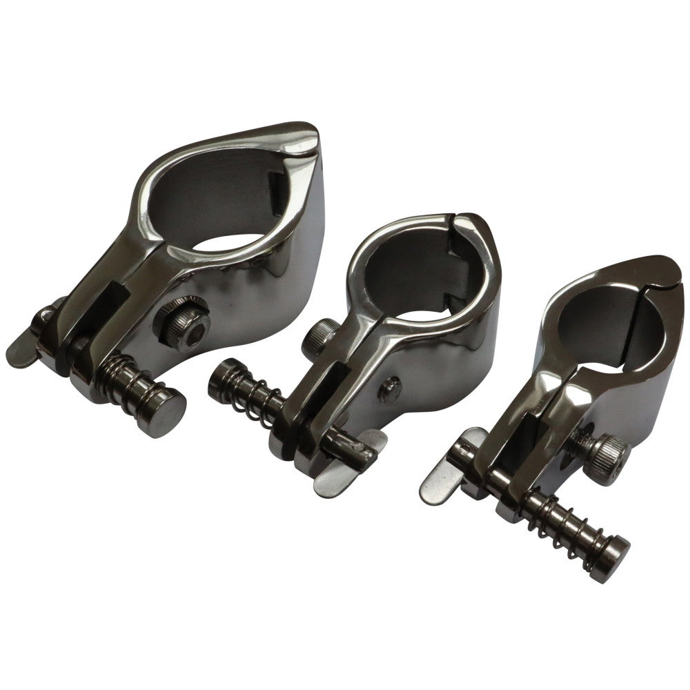 Hood Frame / Bimini Mounting Bracket Incorporating Quick-Release Pin ...