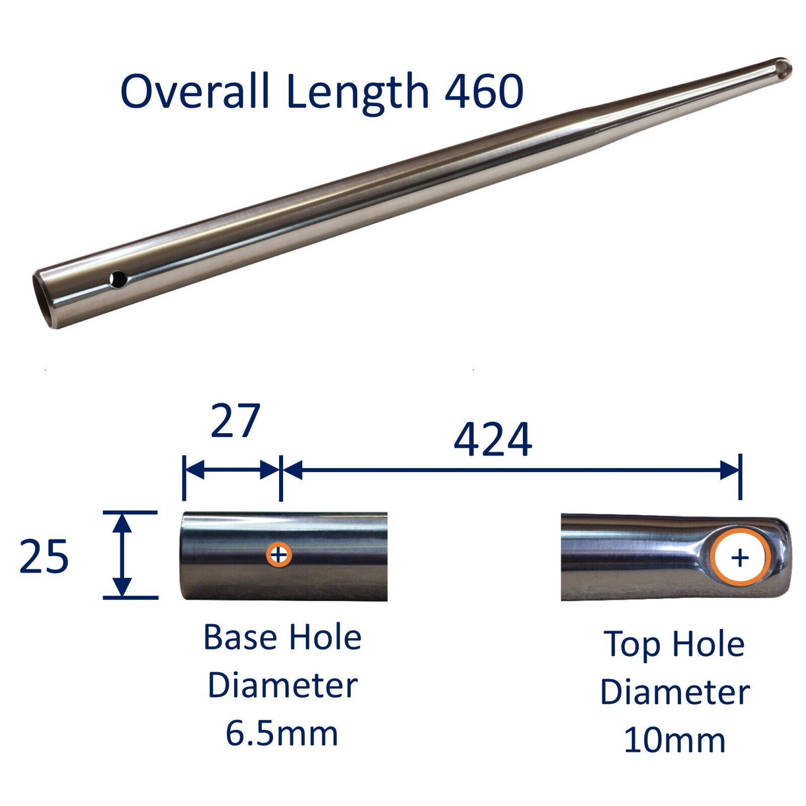 Stanchion In 316 Stainless Steel, Boat Guard Rail Stanchion Post - Boat ...