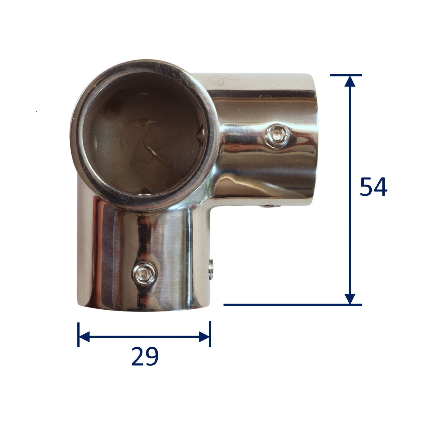 Stainless Steel Tubular 90-Degree Corner Fitting, For Joining Stainles ...