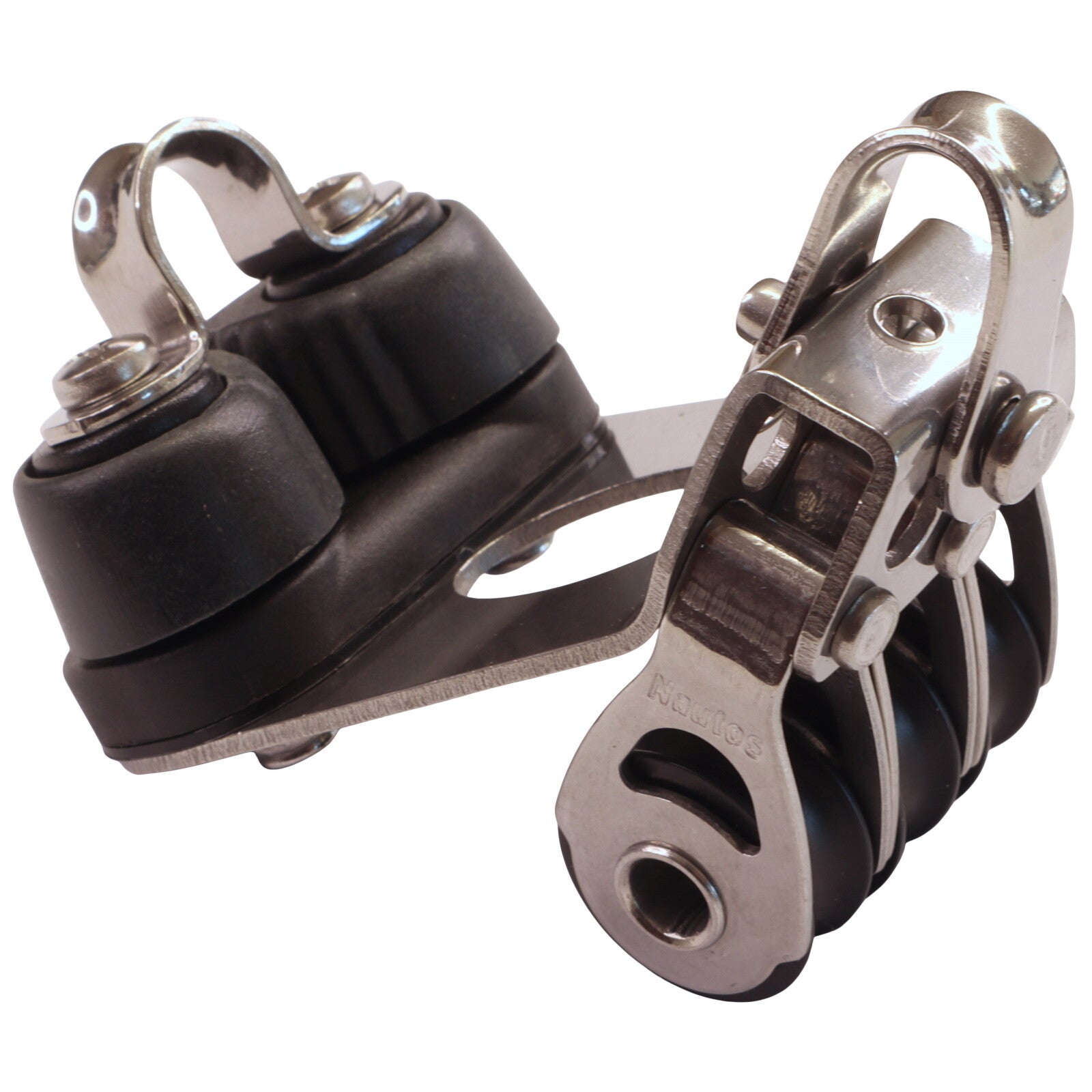 Triple Fixed Pulley Block With Cam Cleat & 20mm Sheave, 316 Stainless ...