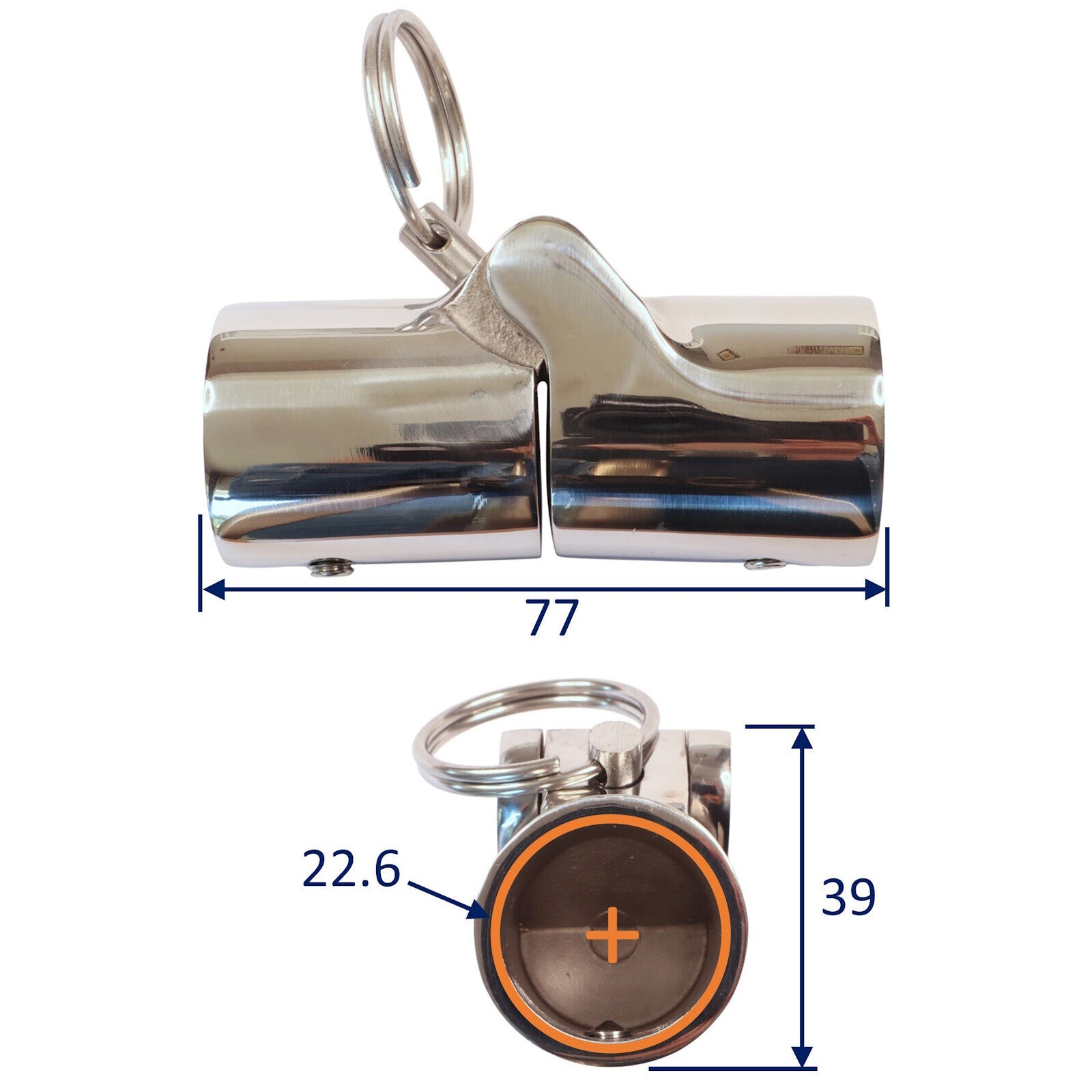 Bimini Folding Joint With Quick-Release Pin, 180-Degree Folding Action ...